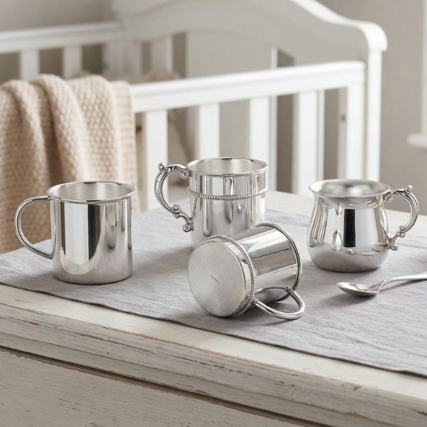 Shop Silver Cups for Babies | Krysaliis